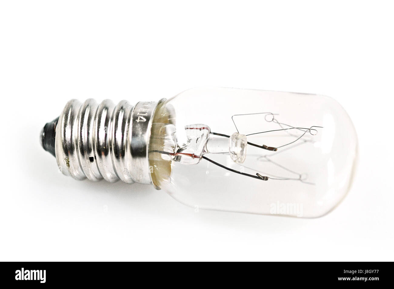 A modern lightbulb beautifully transparent as it's isolated against a ...