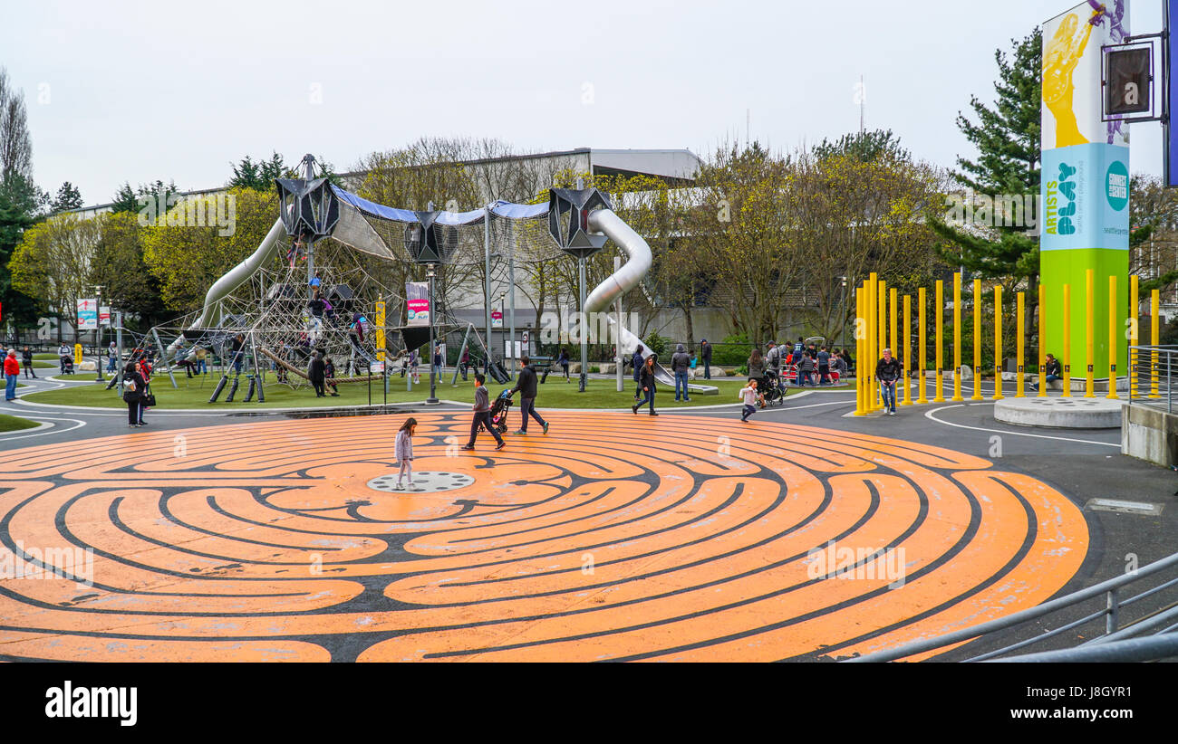 Childrens Playground at Seattle Center - SEATTLE / WASHINGTON - APRIL ...