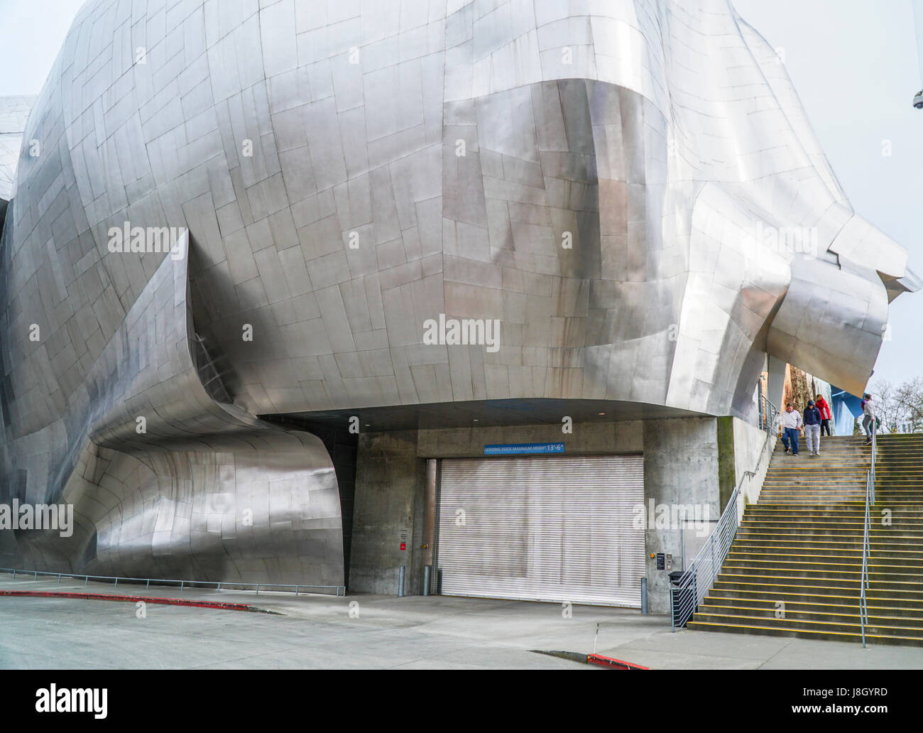 Modern street art sculptures at the Museum of Pop Culture in Seattle ...
