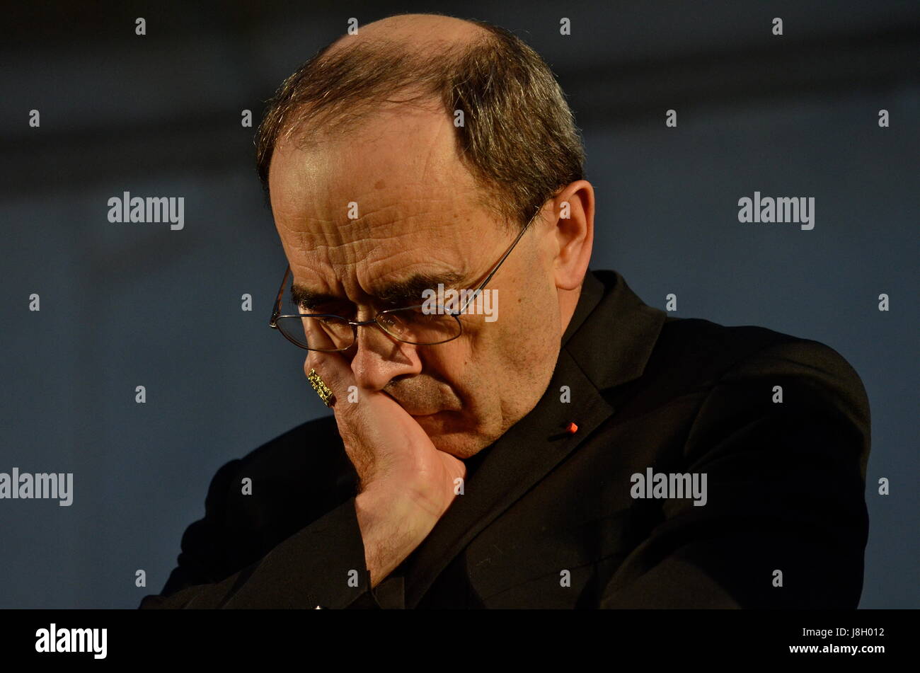 Mgr Philippe Barbarin, archbishop of Lyon (South-Eastern France Stock ...