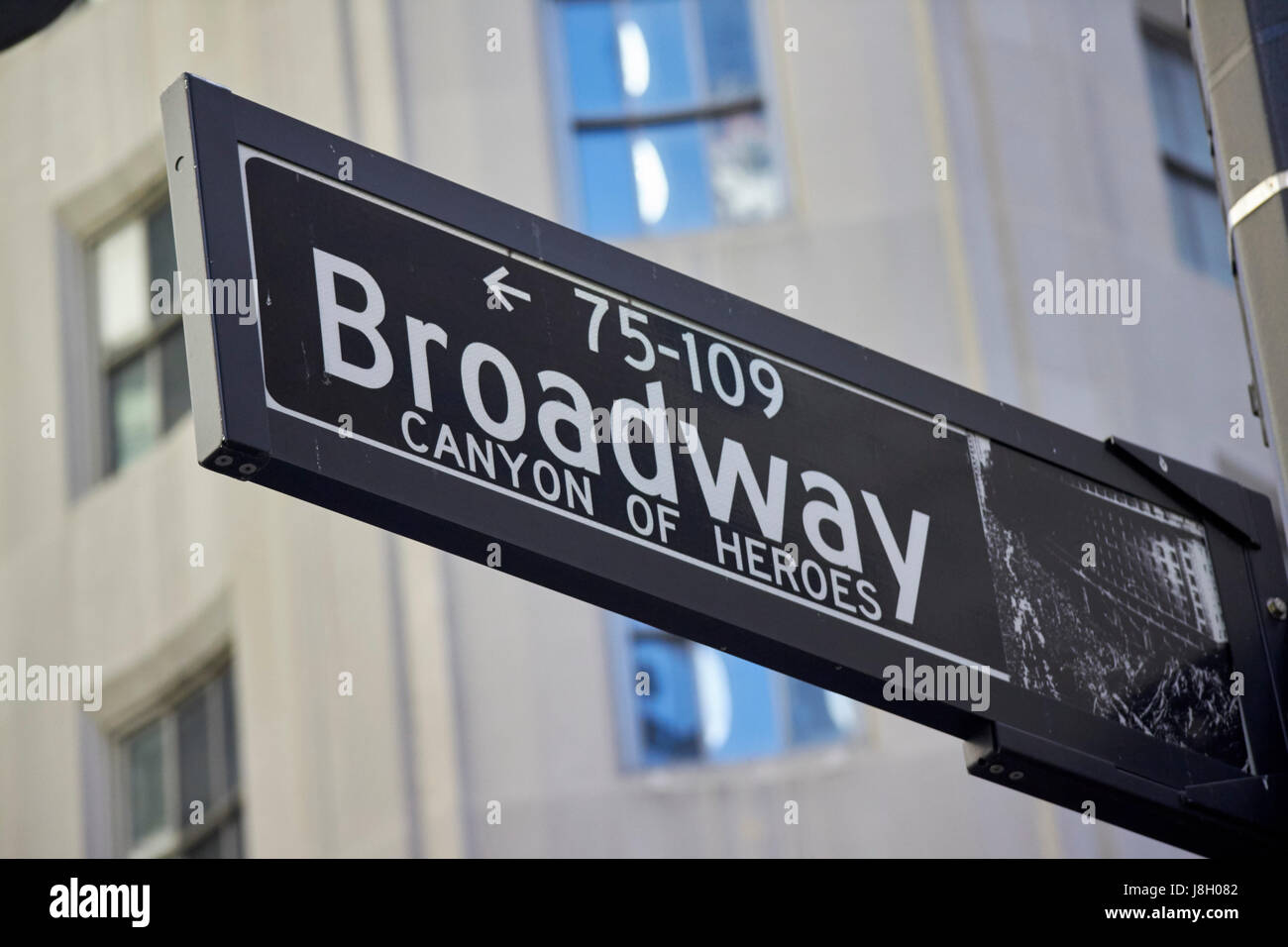 street sign for broadway New York City USA Stock Photo - Alamy