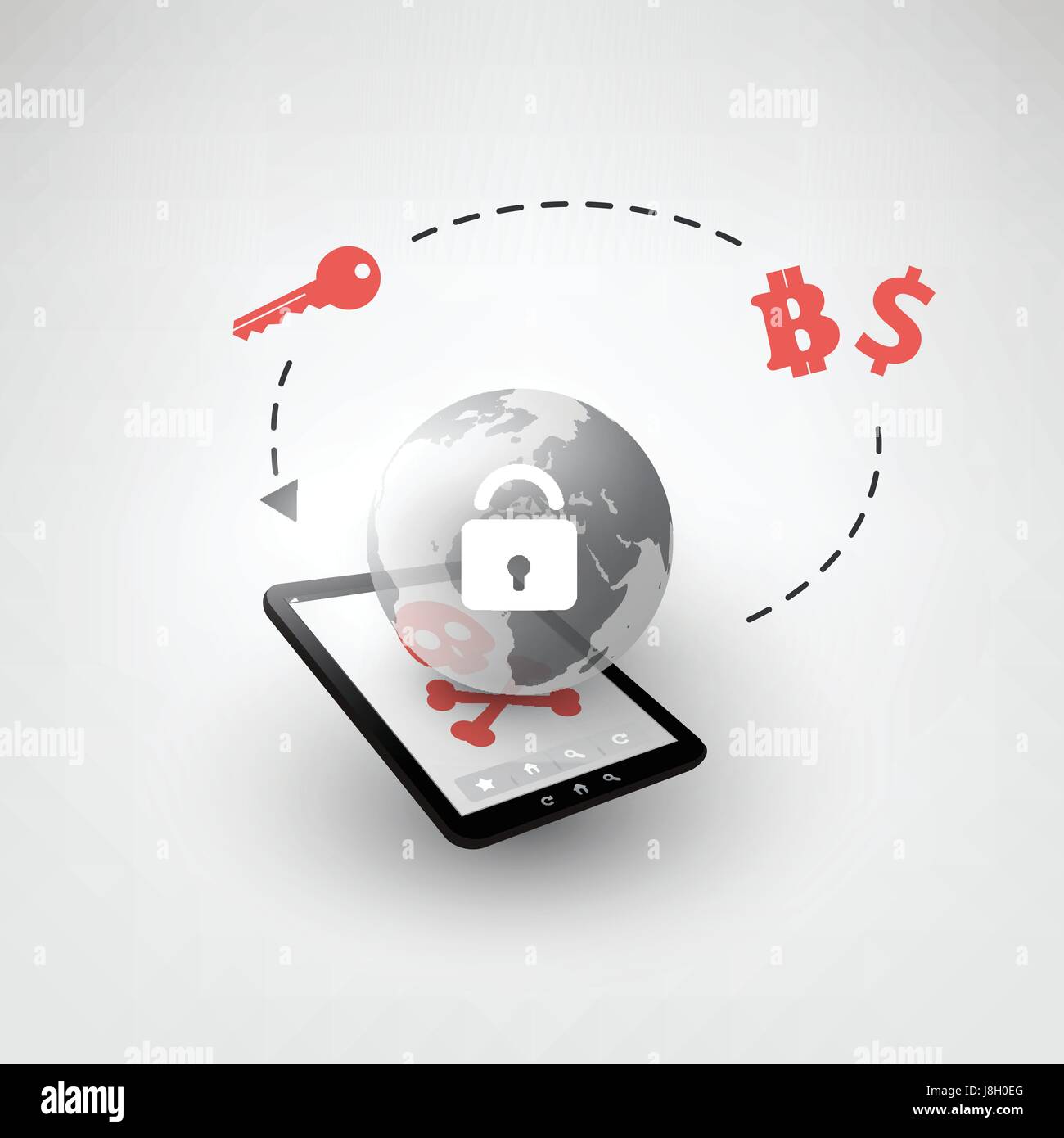 Locked Device, Lost Files, Ransomware Attack - IT Security Concept ...