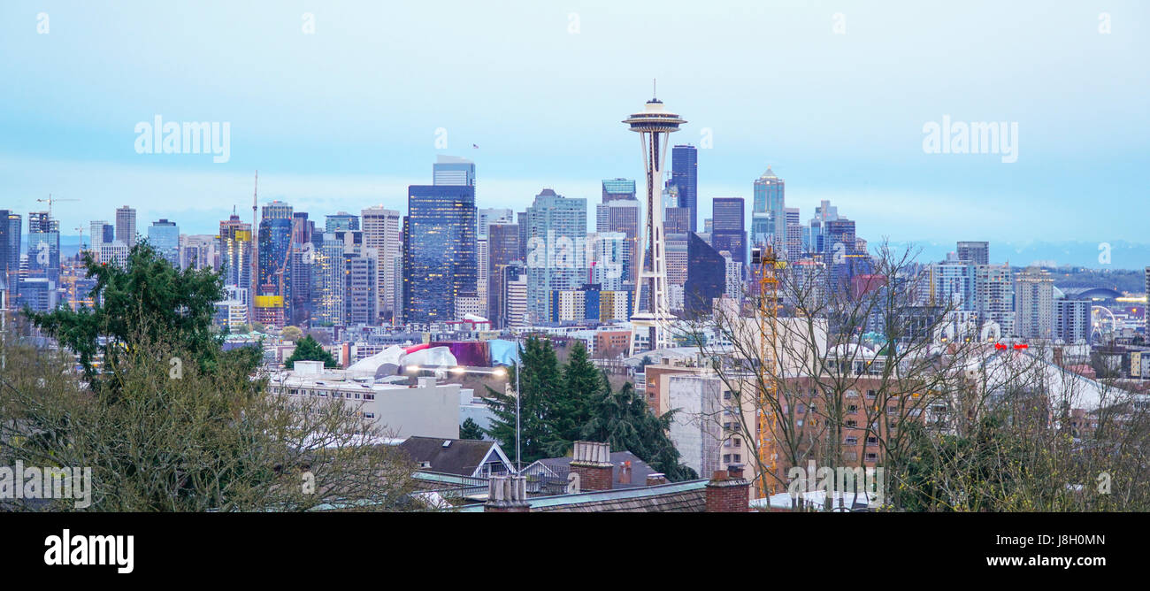 Seattle and Space needle - amazing view from Kerry Park - SEATTLE ...