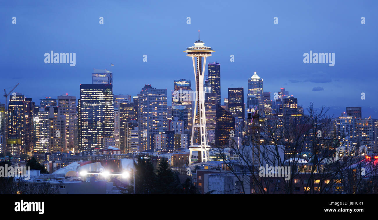 Seattle and Space needle - amazing view from Kerry Park - SEATTLE ...