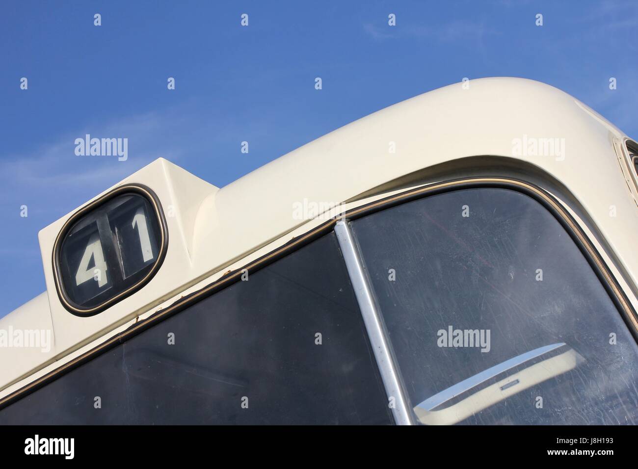 bus number of a classic public service vehicle Stock Photo - Alamy