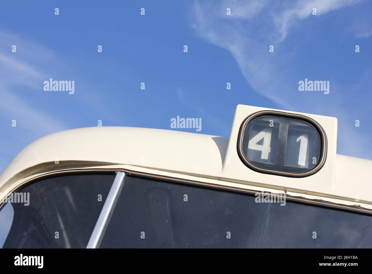 bus number of a classic public service vehicle Stock Photo - Alamy