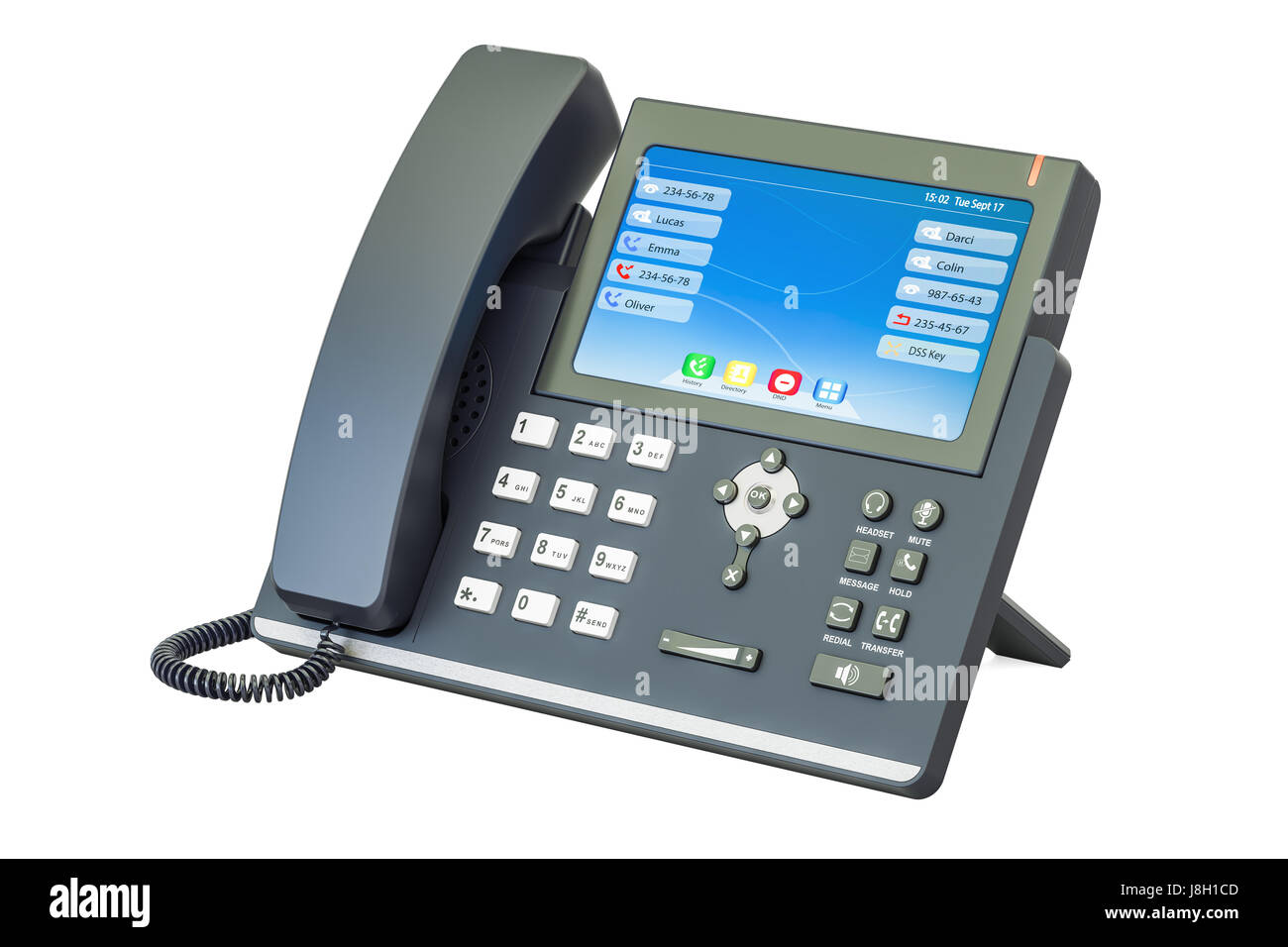 Modern IP Phone, 3D rendering isolated on white background Stock Photo ...