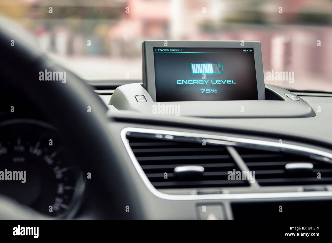 Electric car dashboard hi-res stock photography and images - Alamy