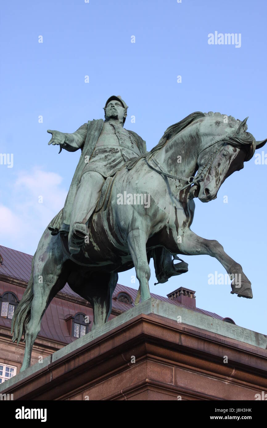 statue of Frederik VII in Copenhagen, the capital city of Denmark Stock ...