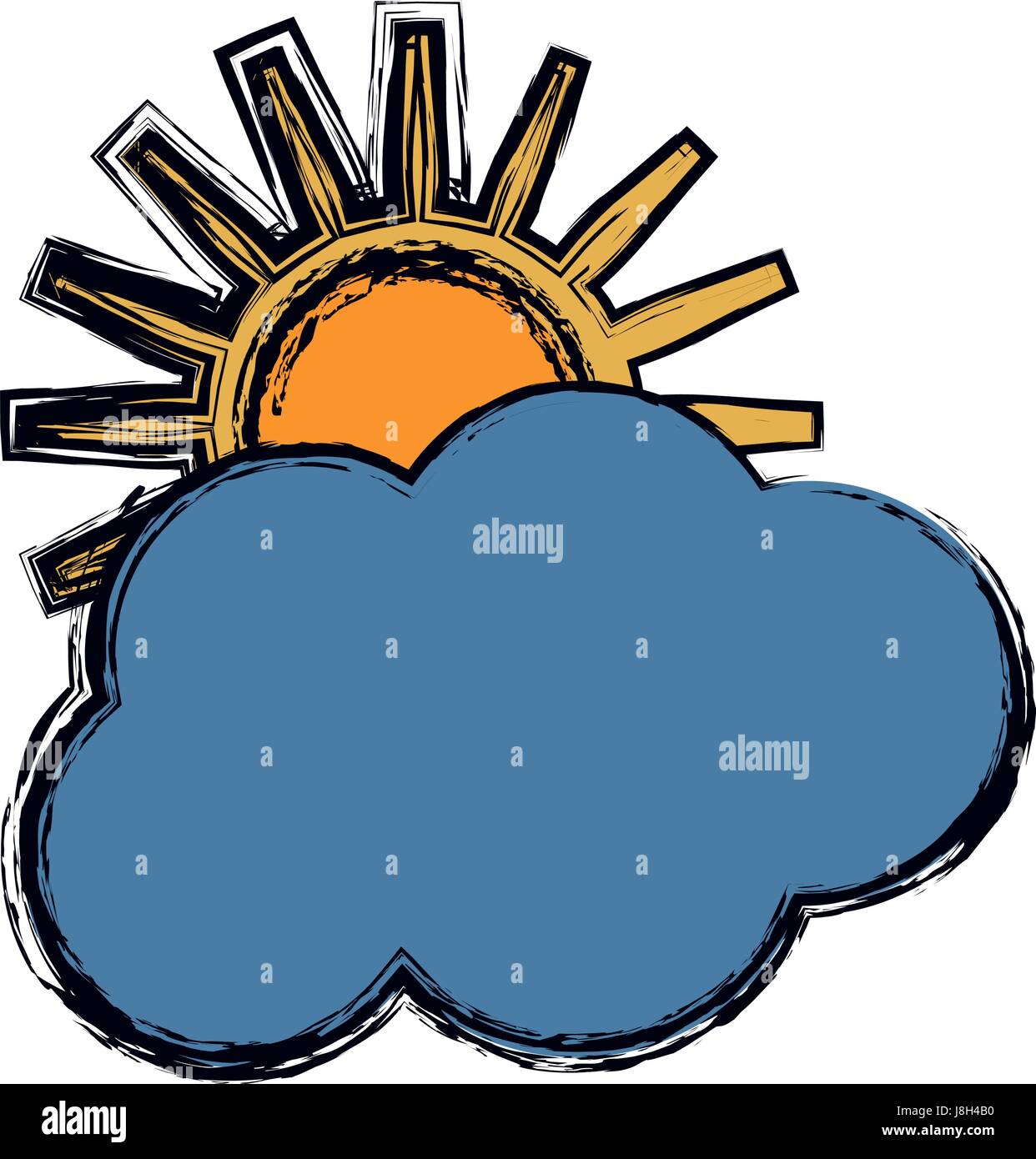 cloud and sun icon Stock Vector Image & Art - Alamy