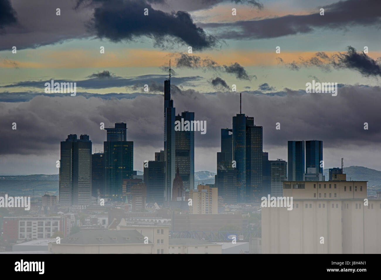 The skylight of the finance metropole Frankfurt am Main in Germany ...