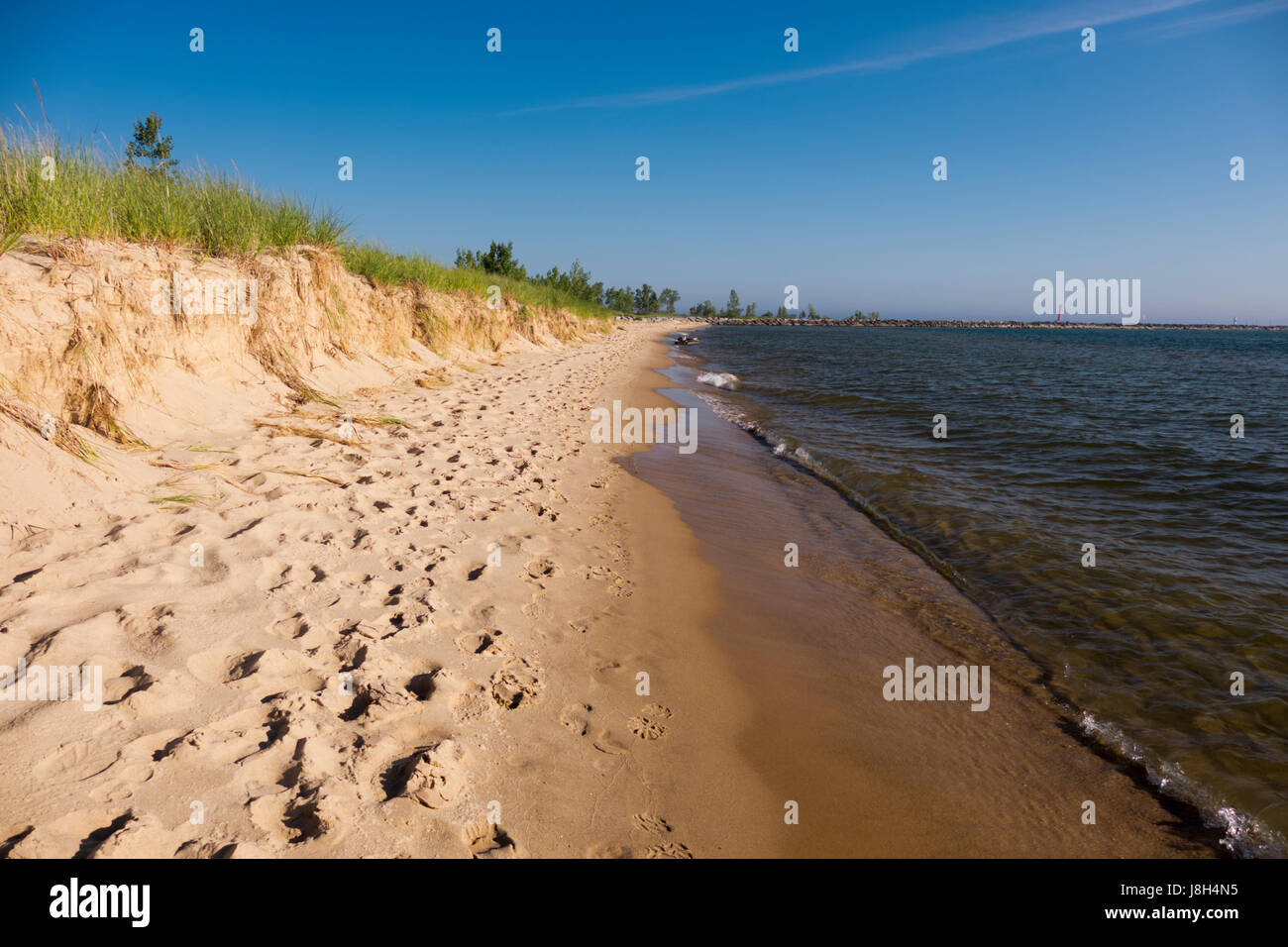Lake Michigan beach near Muskegon, MI, USA Stock Photo - Alamy
