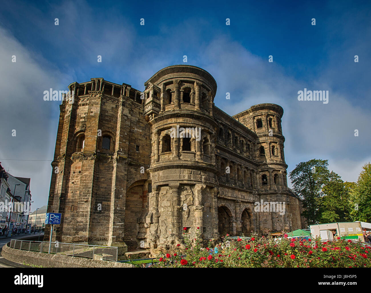 Inside the old romanian castle Porta Nigra at the german town of Trier ...