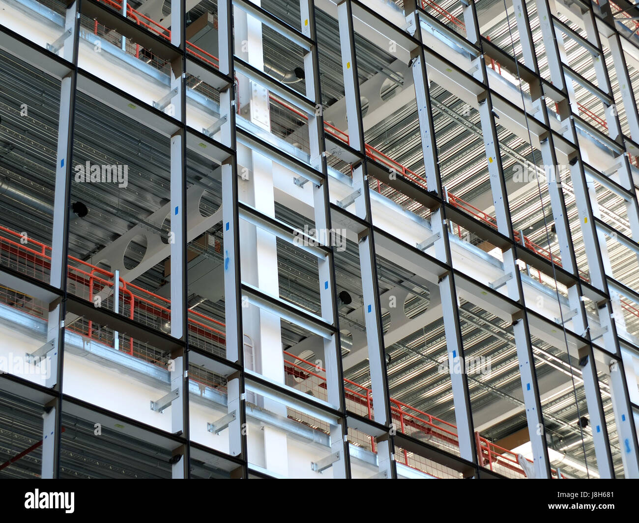 metal framework of a modern highrise office development Stock Photo - Alamy