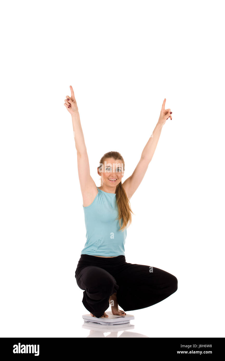 successful, succesful, lost, scale, measuring, healthy, woman, lose ...