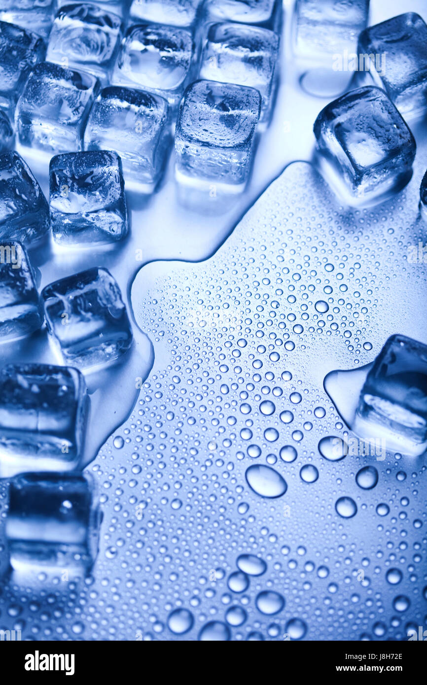 cold, cool, icy, backgrounds, cubes, water, ice, close, blue, objects ...