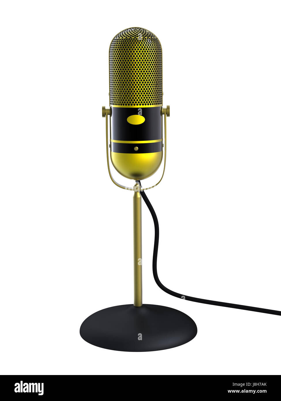 Golden mic hi-res stock photography and images - Alamy