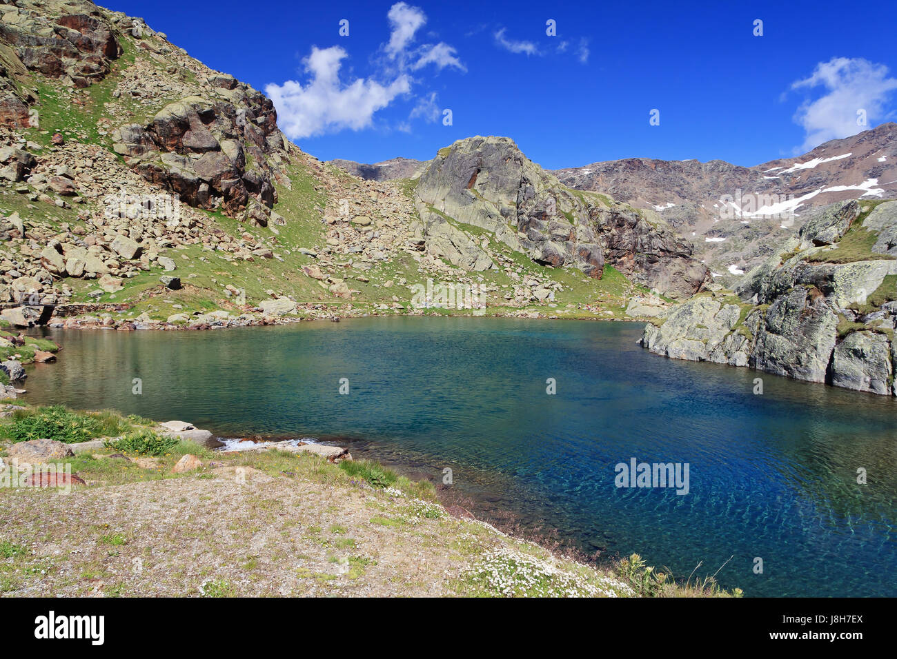 alps, valley, fresh water, lake, inland water, water, landscape ...