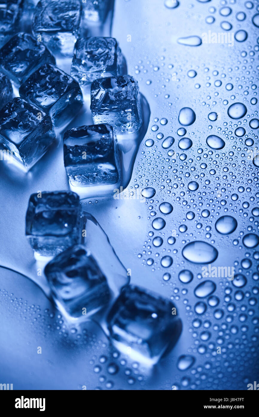 cold, cool, icy, backgrounds, cubes, water, ice, close, blue, objects ...