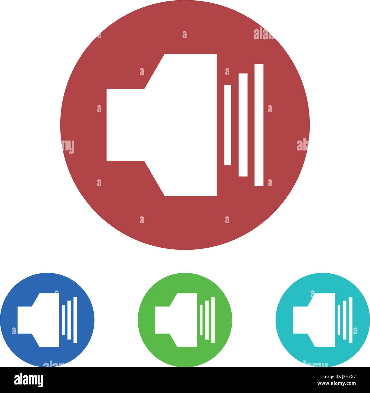 Volume icon set in vector on white background Stock Vector Image & Art ...