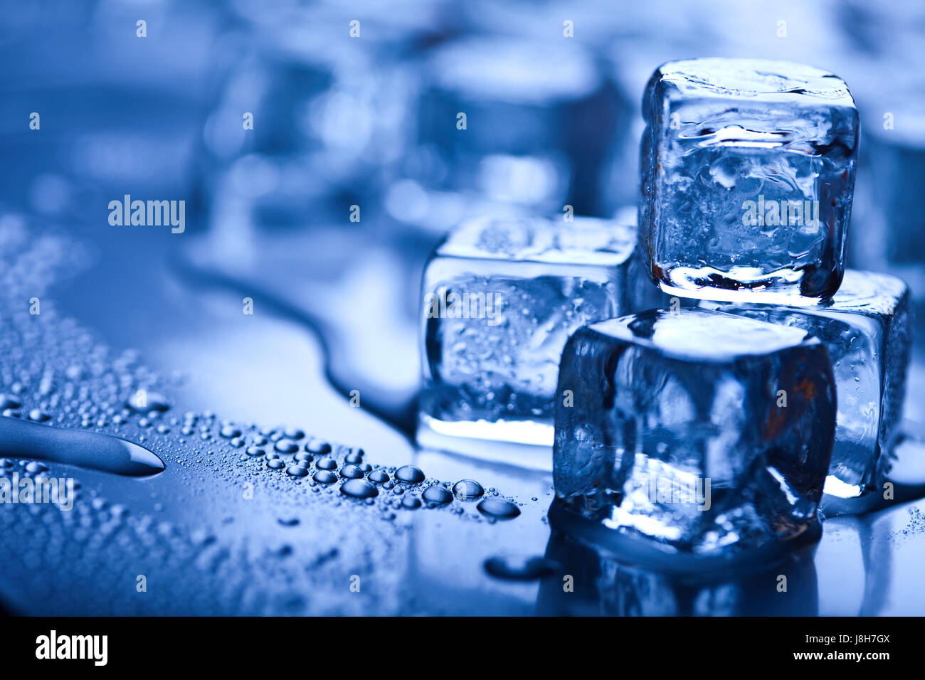 cold, cool, icy, backgrounds, cubes, water, ice, close, blue, objects ...