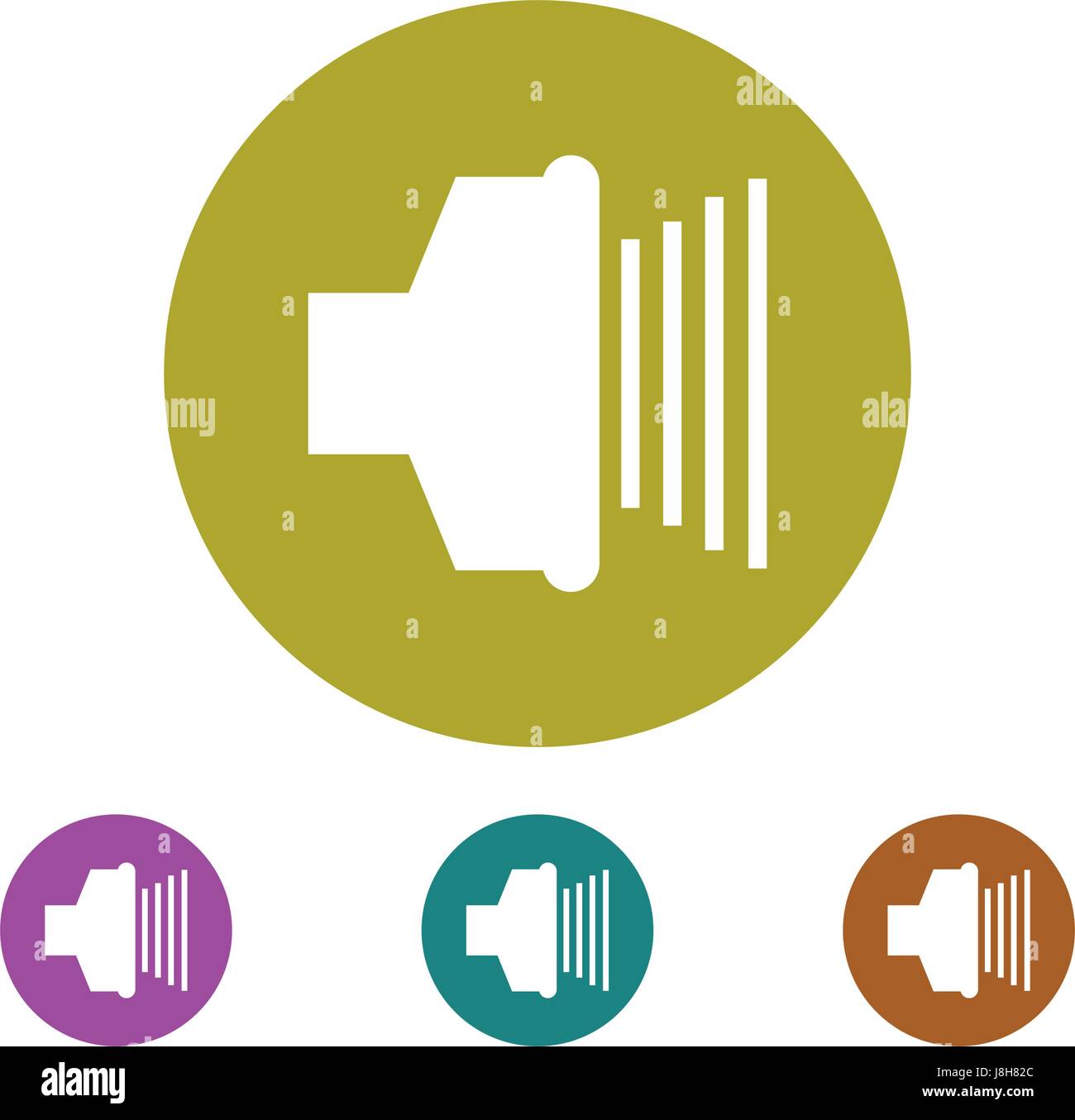 Volume icon set in vector on white background Stock Vector Image & Art ...