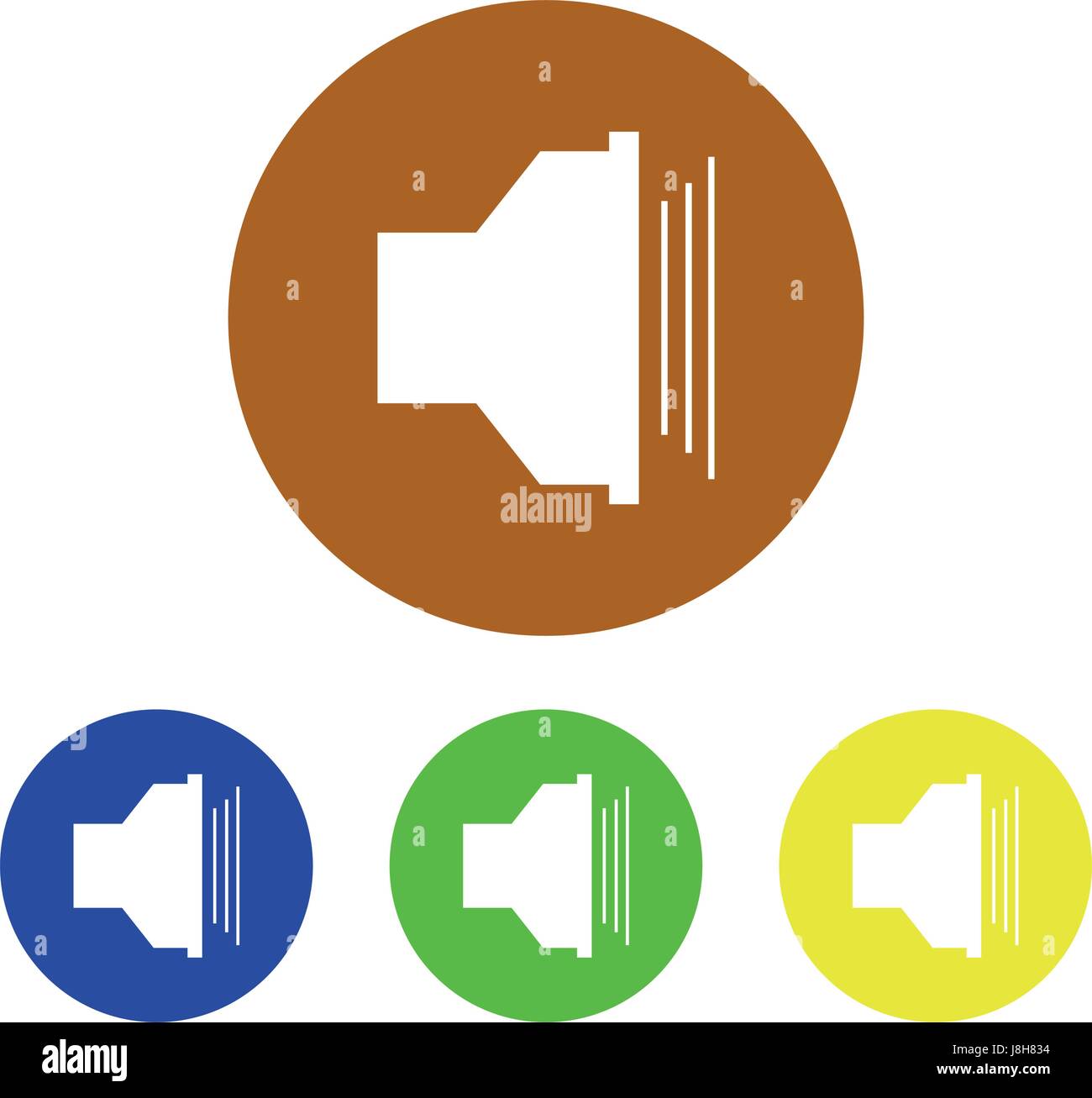 Volume icon set in vector on white background Stock Vector Image & Art ...