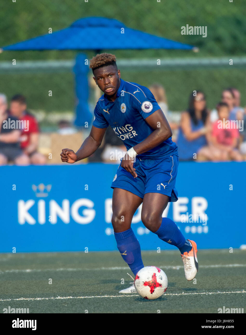 Darnell Johnson stops the ball mid air.Leicester City win their second ...