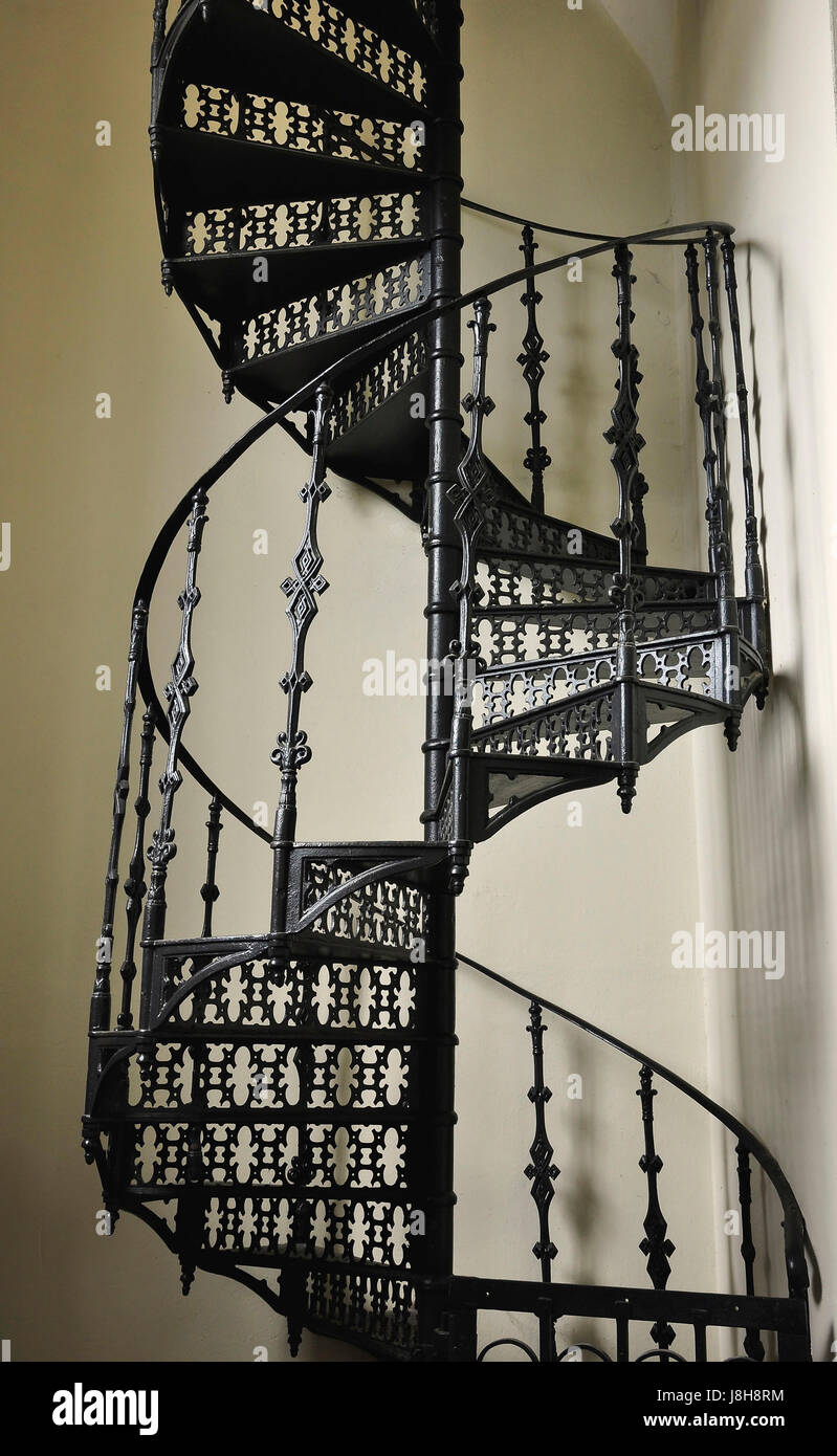 spiral staircase from the middle ages Stock Photo - Alamy