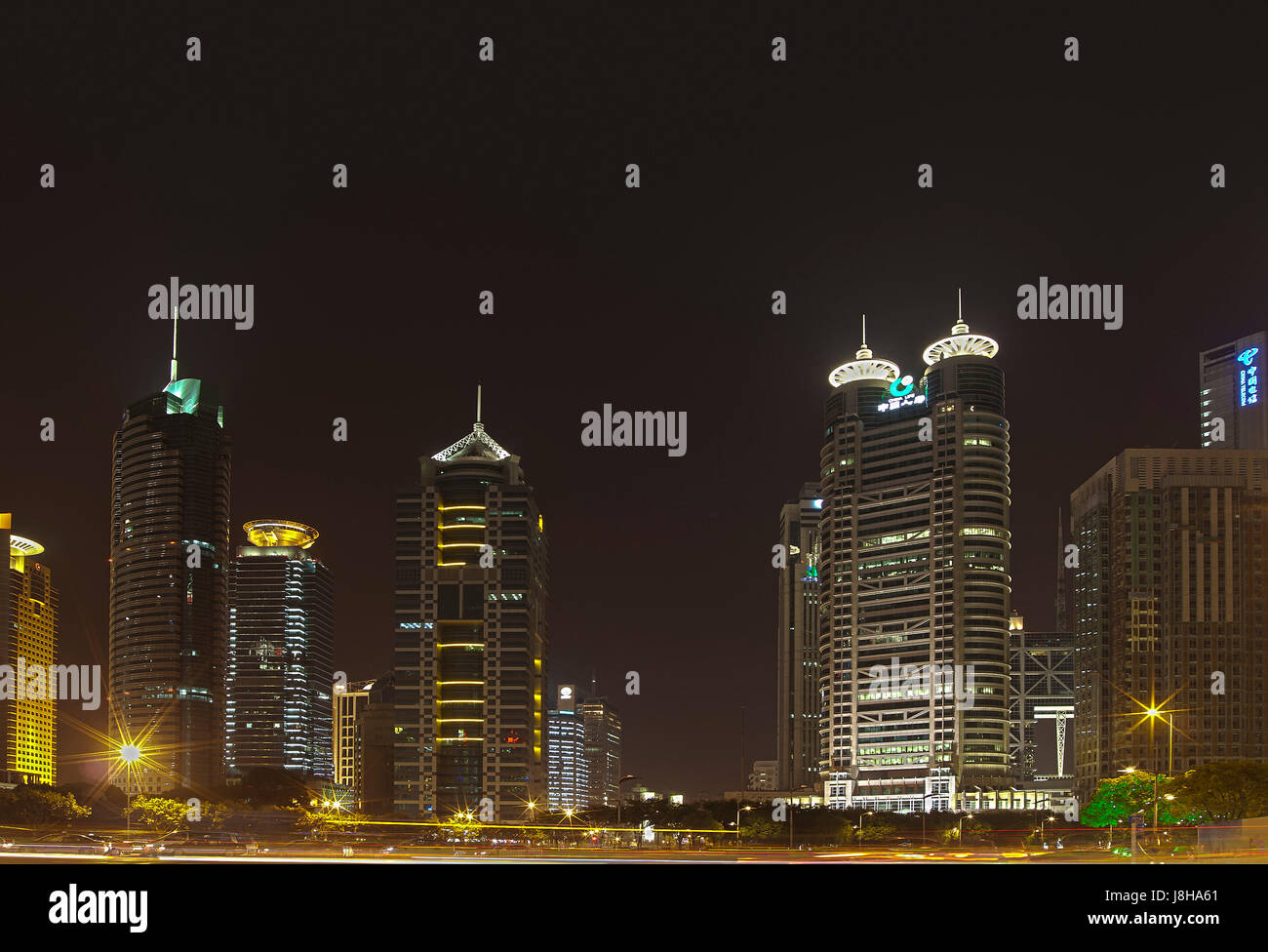 night, nighttime, night photograph, skycraper, skyscrapers, skyscraper ...