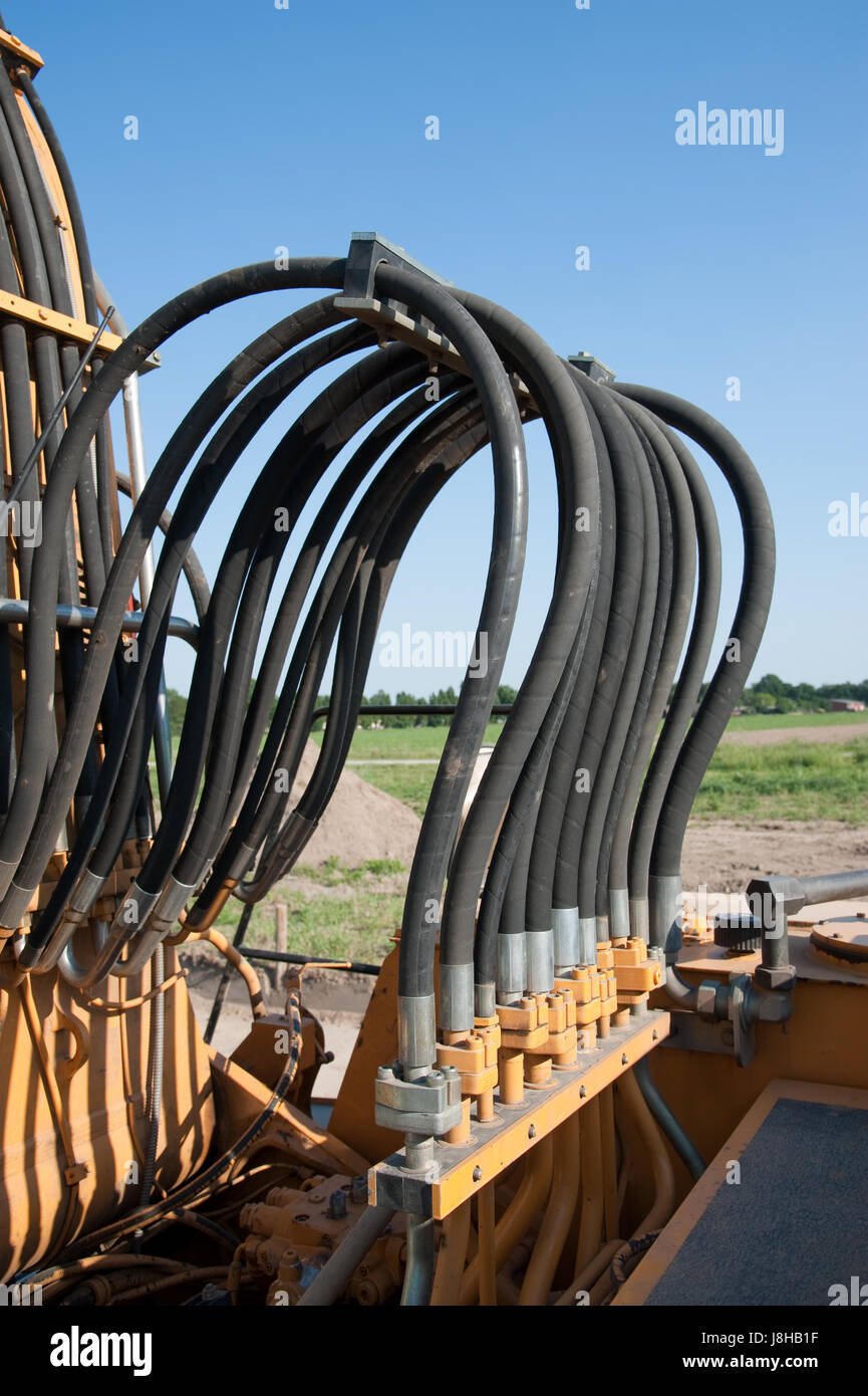 work unit, hydraulics, dredger, connection, connectivity, interface ...