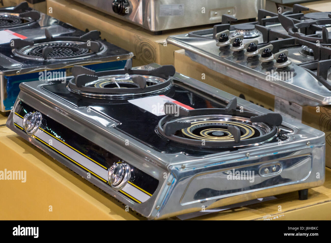 Gas stove for cooking in the house Stock Photo - Alamy