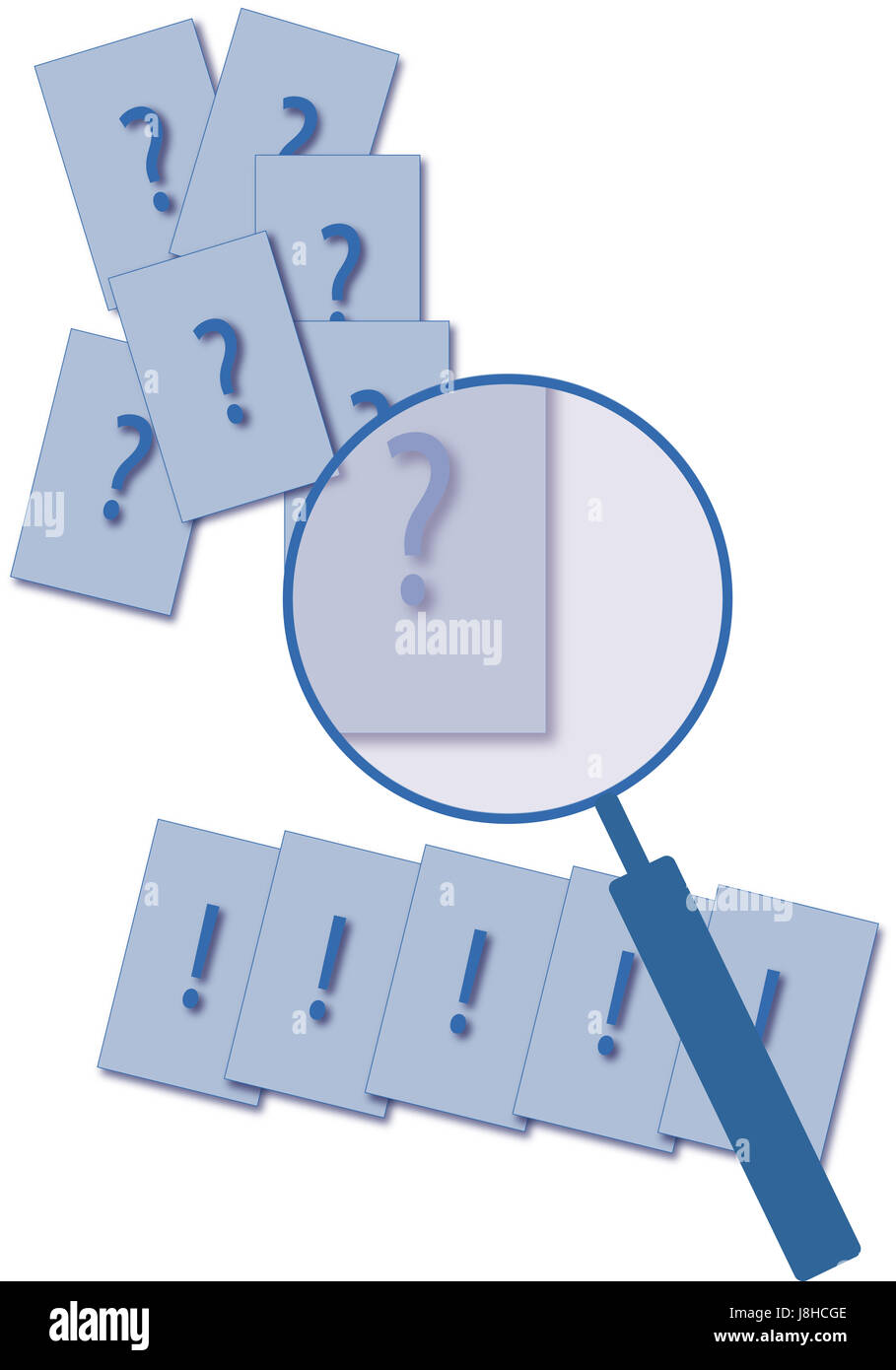 contract, illustration, magnifier, sort, sort out, filing, test ...