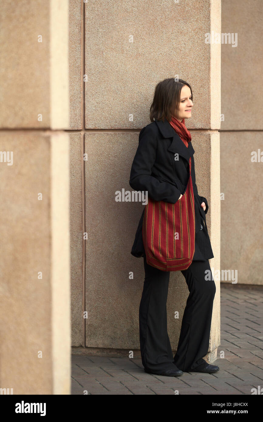 woman, wait, waiting, female, portrait, person, outdoor, standing ...