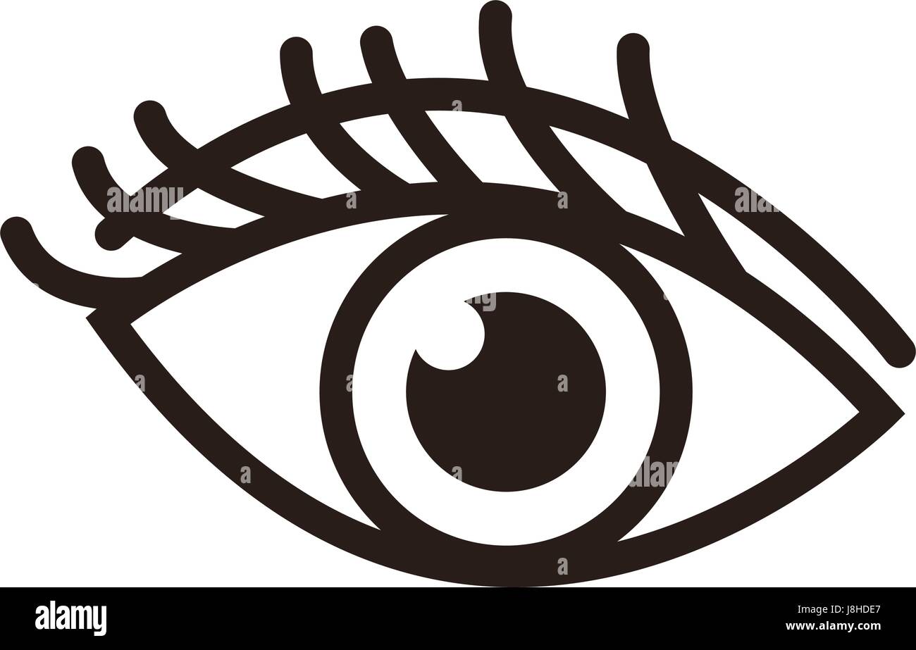 cartoon eye human vision look watch icon Stock Vector Image & Art - Alamy