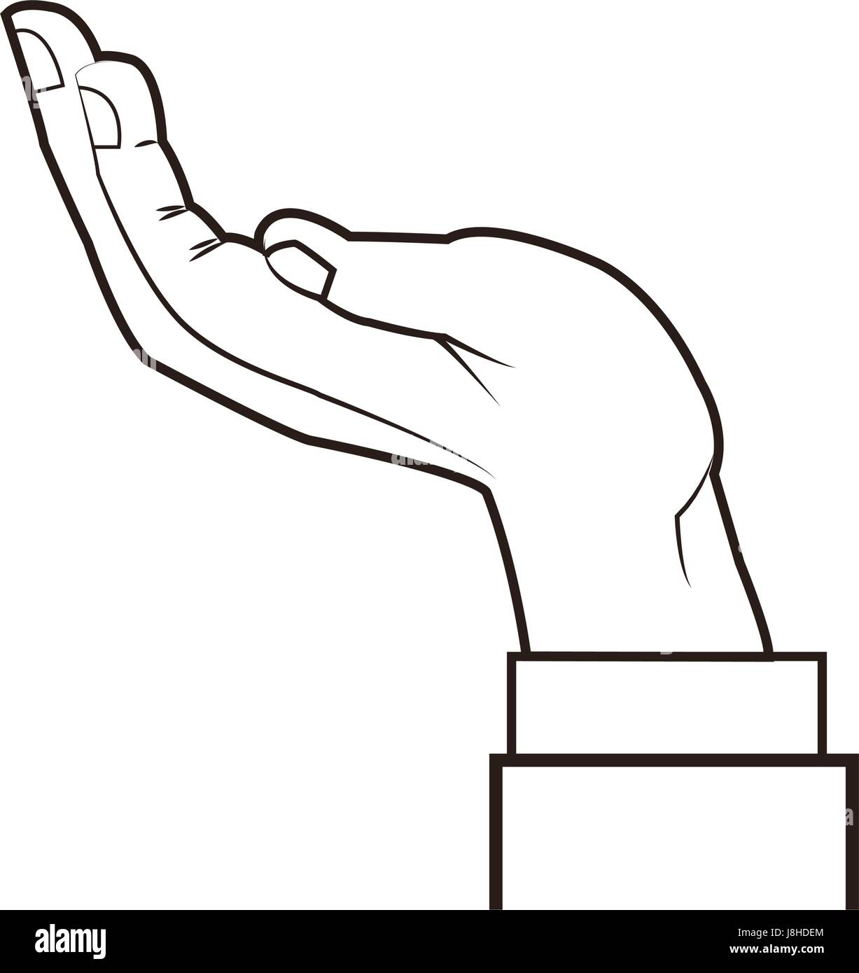 Hand receiving Stock Vector Images - Alamy