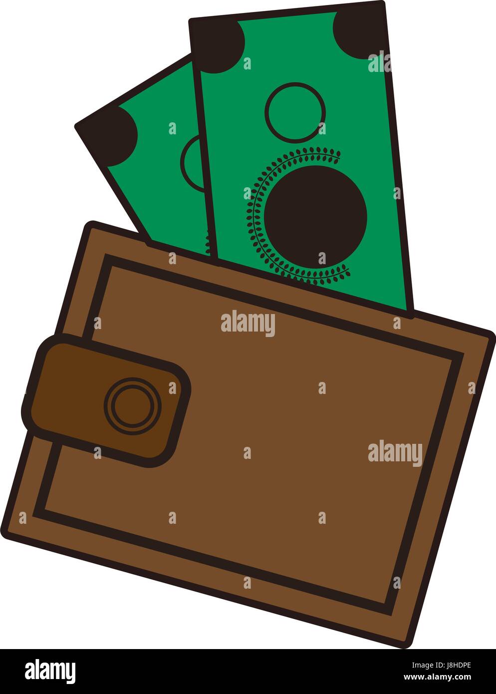 Wallet With Money Cartoon