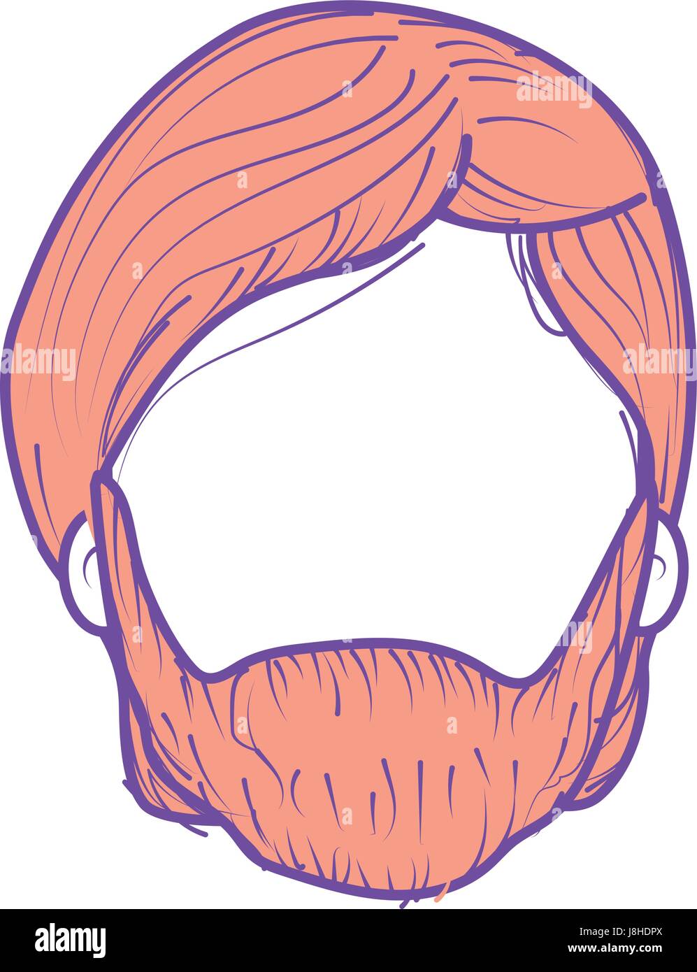 nice man face with haistyle and beard Stock Vector Image & Art - Alamy