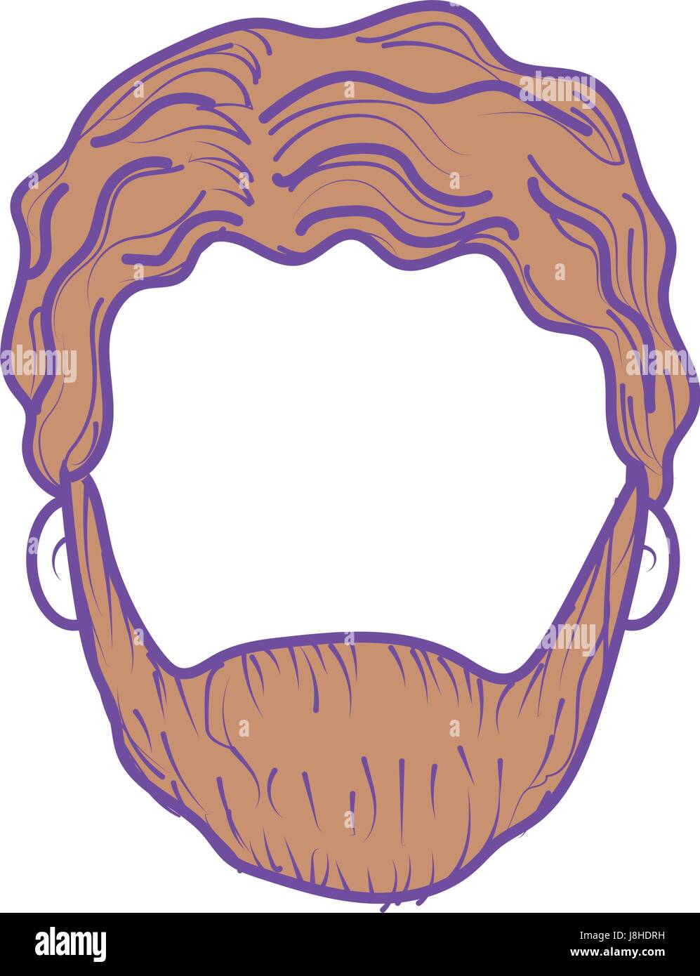 nice man face with haistyle and beard Stock Vector Image & Art - Alamy