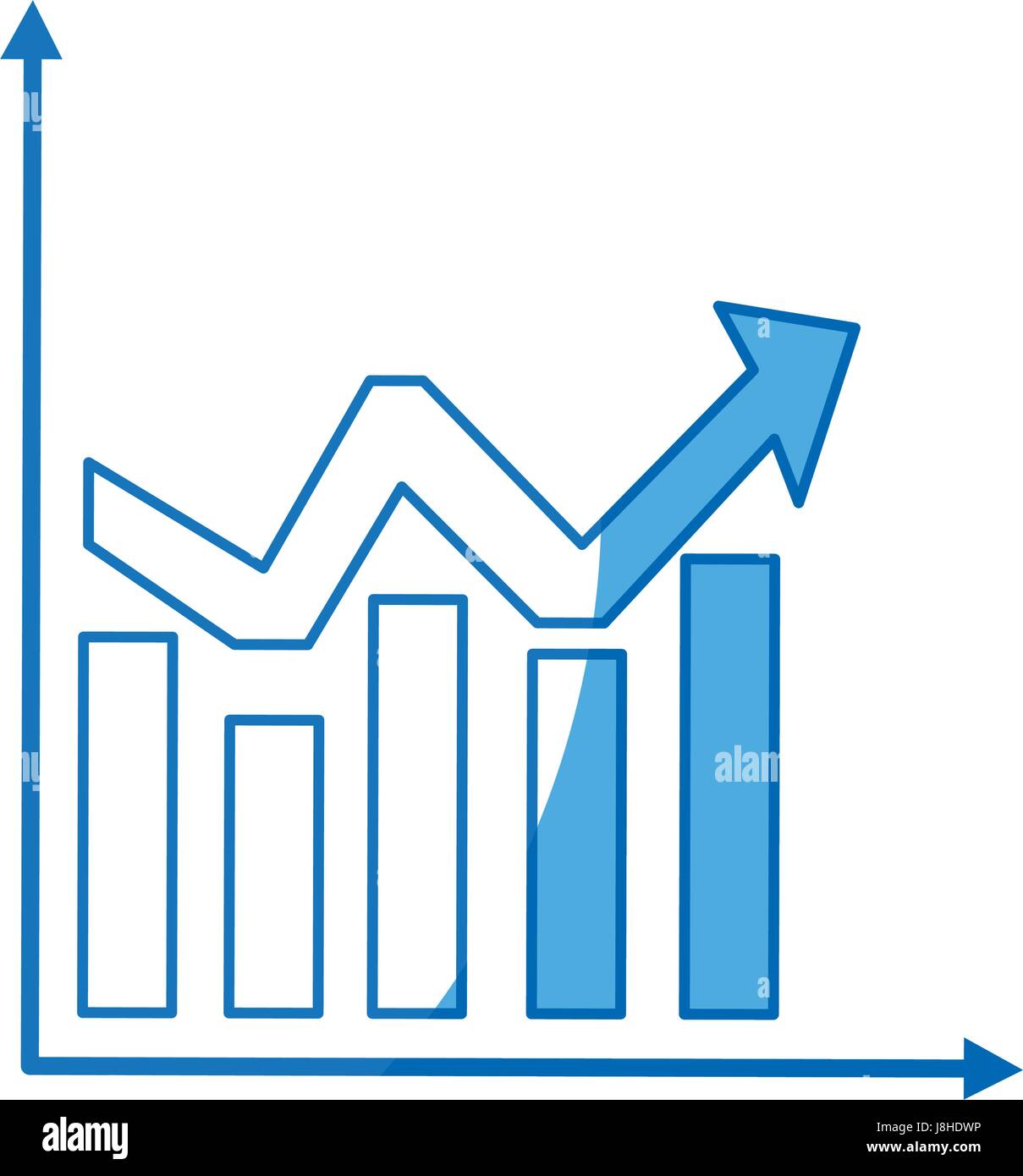 business graph and chart statistics financial image Stock Vector Image ...