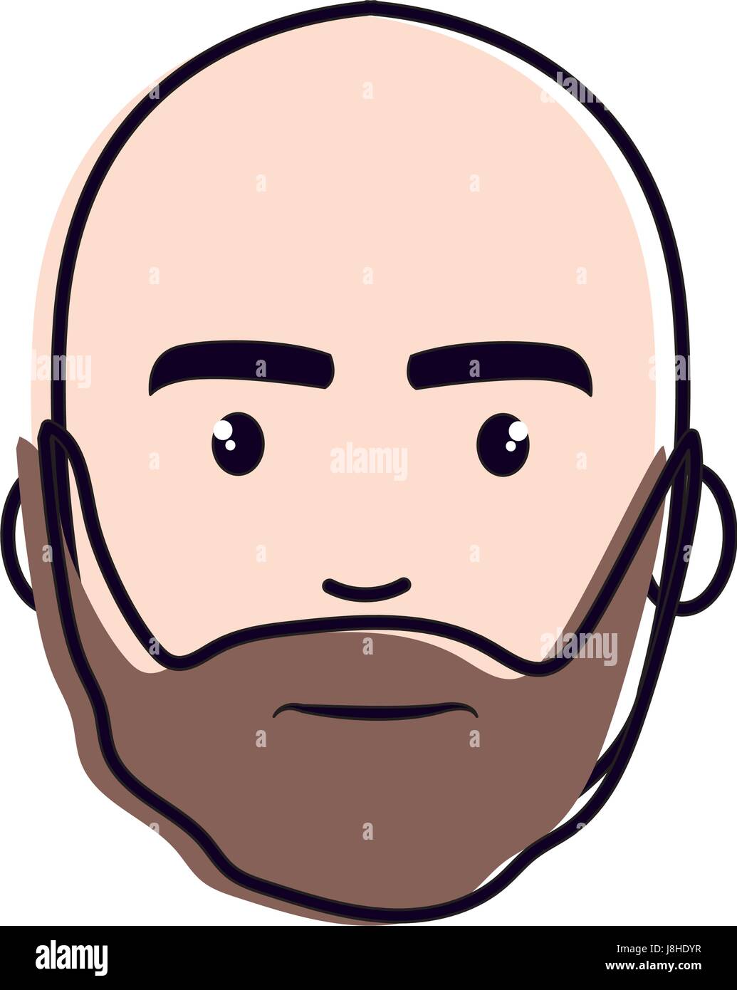 Bald and beard Stock Vector Images - Alamy