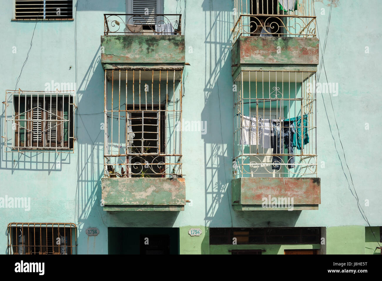Old building balconies windows hi-res stock photography and images - Alamy