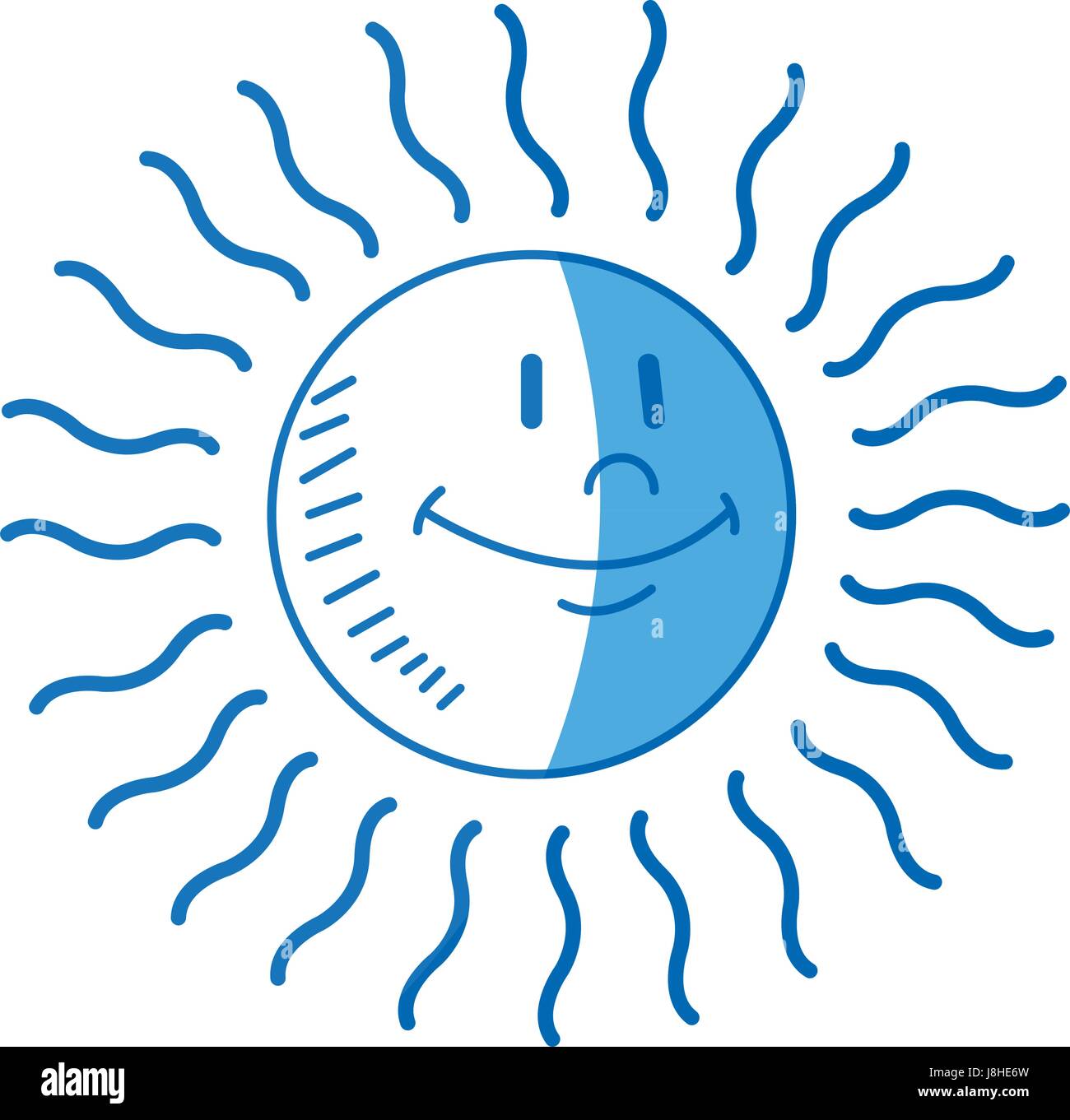 cartoon sun weather day climate icon Stock Vector Image & Art - Alamy