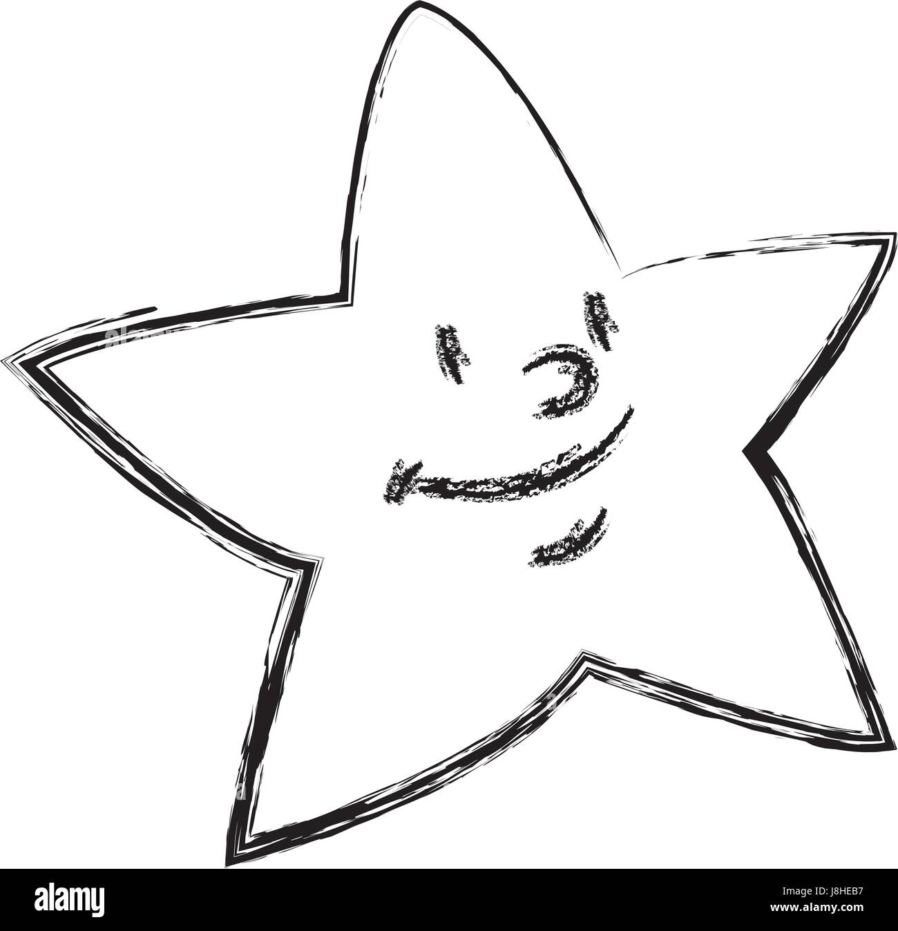 cartoon star smile light night icon Stock Vector Image & Art - Alamy