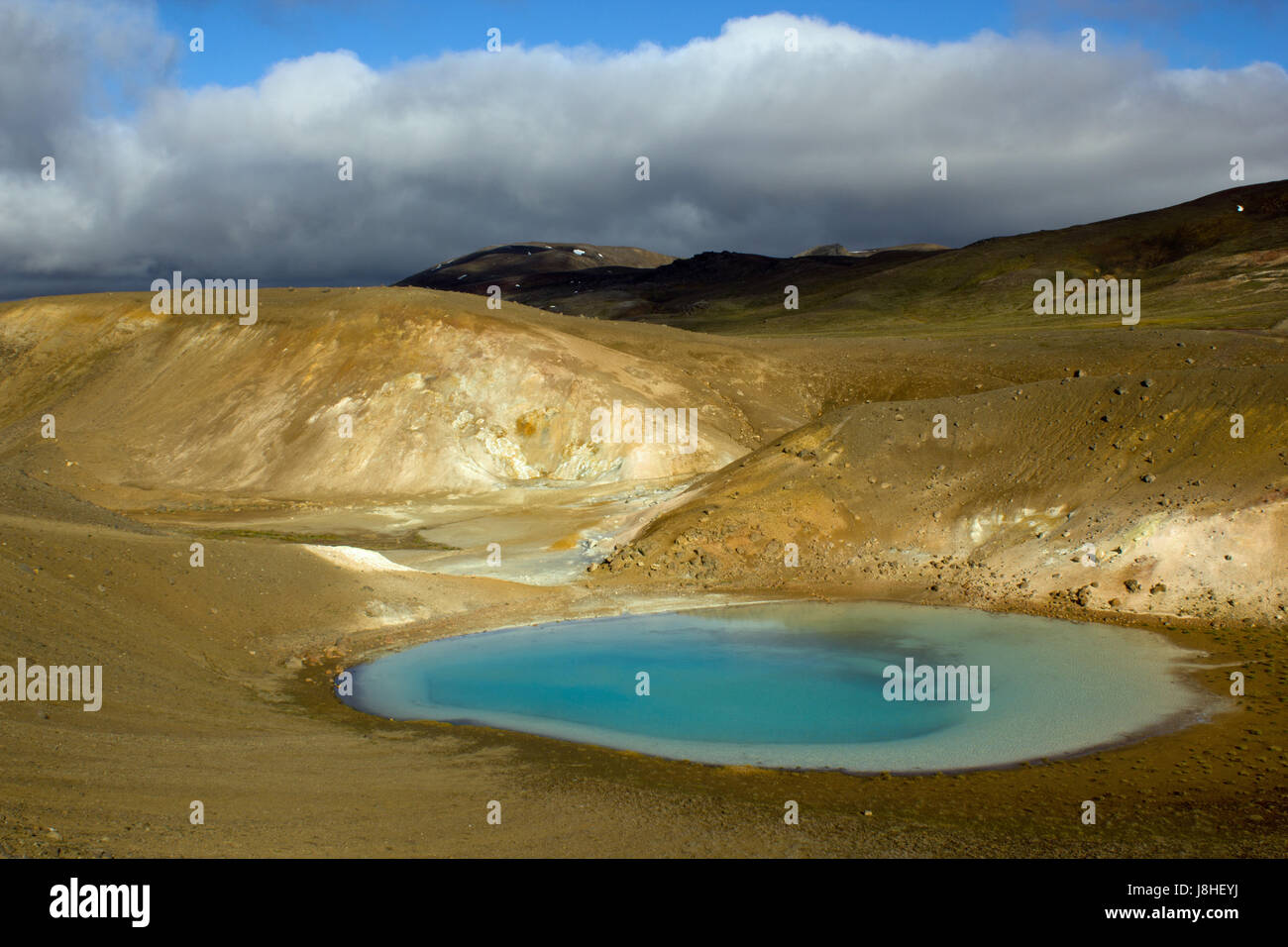 iceland, firmament, sky, vulcan, volcano, clouds, hill, atlantic ocean ...