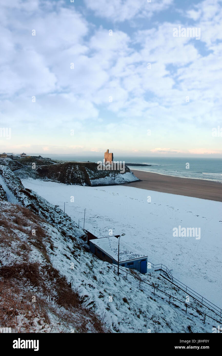 winter, beach, seaside, the beach, seashore, style of construction ...