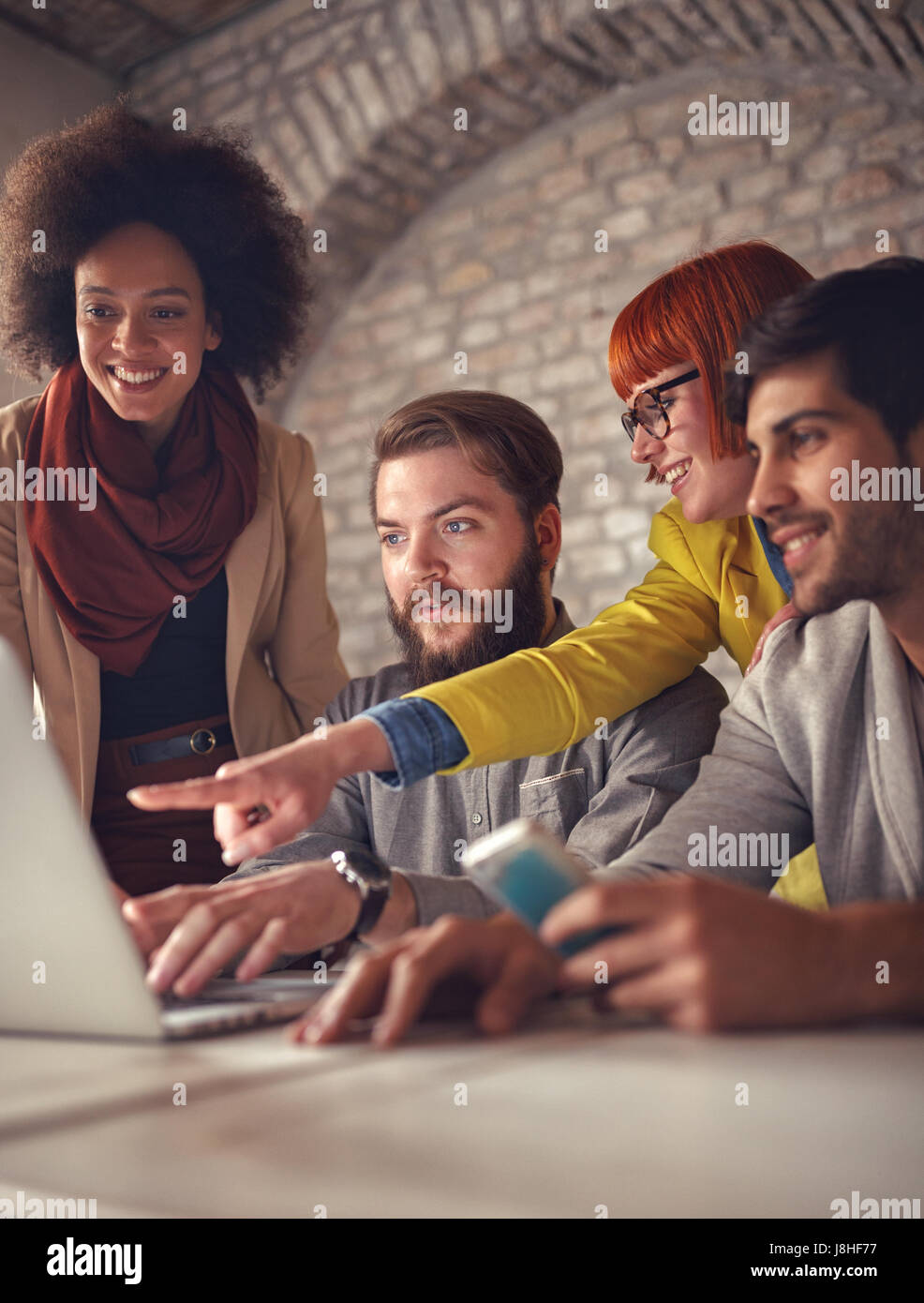 freelance designers team successful working project together Stock ...