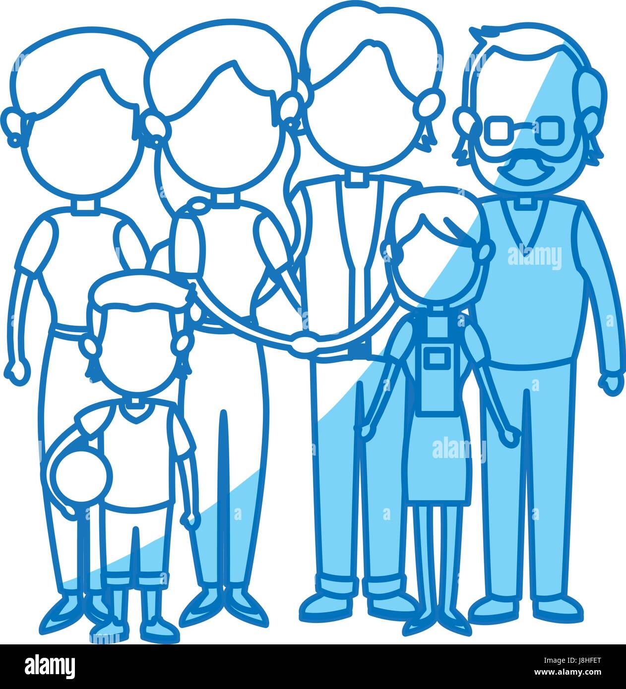 cute family people together members Stock Vector Image & Art - Alamy