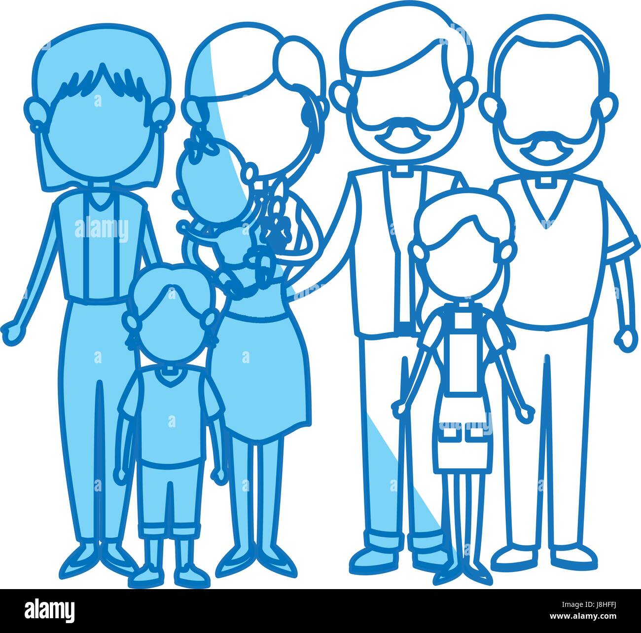 cute family people together members Stock Vector Image & Art - Alamy