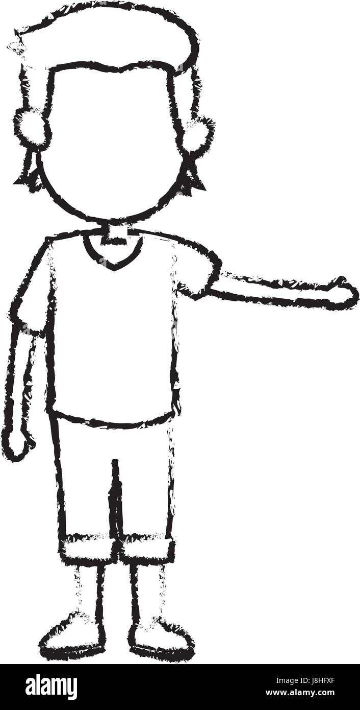 Cartoon boy kid hand gesture hi-res stock photography and images - Alamy